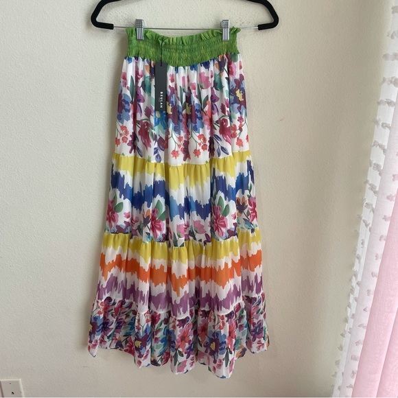 Beulah | Skirts | Beulah Tiered Colorful Floral Maxi Skirt | Poshmark